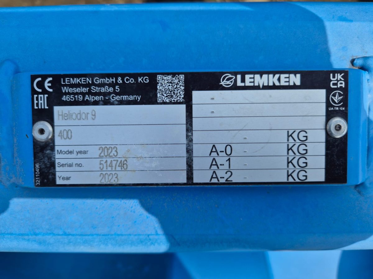 Lemken - HELIODOR 9/400 Compact Disc - For Sale at AFGRI Equipment (Brits)